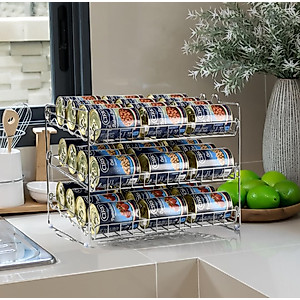 Innovatronic Stackable Can Rack Organizer, Chrome, Efficient and Versatile