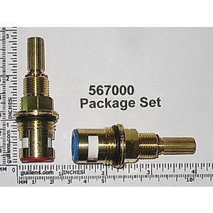 Jacuzzi X567000;; 1/2" Ceramic cartridge cold and hot set; Unfinish