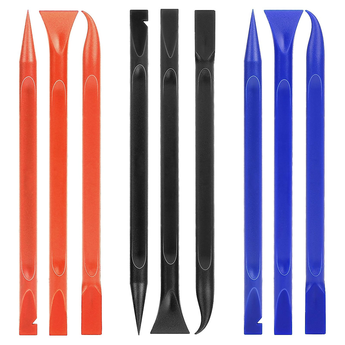 9 Pieces Plastic Scraper Tool, Carbon Fiber Plastic Scraper for Tight Spaces Non-scratch Dish Scraper Cleaning Tool Multipurpose Pen-Shaped Label Scraper for Remove Stickers Labels Paint Oil Stains