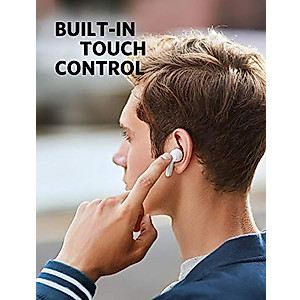 Soundcore Liberty Air True Wireless Earphones with Charging Case, Bluetooth 5, 28 Hour Playtime, Touch Control Earbuds, Graphene Enhanced Sound, Noise Cancelling Microphones and Secure Fit (White)