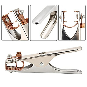 Welding Ground Clamp, 300A Heavy Duty Ground Clamp Electroplated Ground Clamp, Copper Welding Earth Clip for Manual Welder