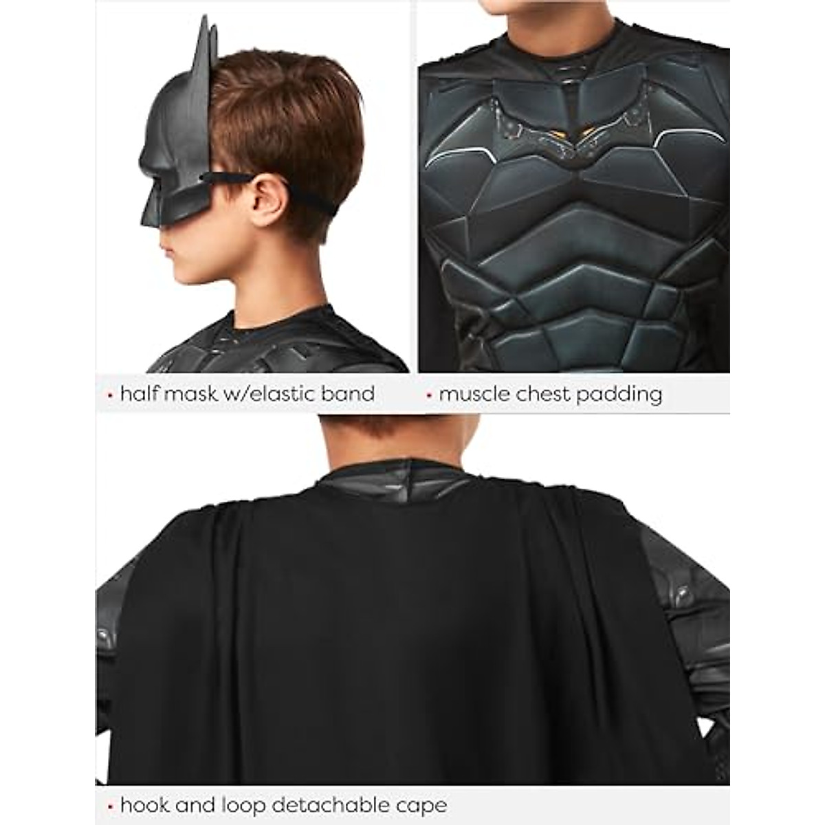 Rubies DC Comics The Batman Movie Deluxe Boy's Batman Costume for Themed Parties and Halloween, Small