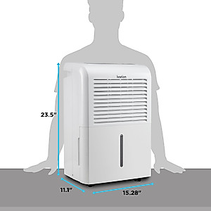 Ivation 4,500 Sq Ft Dehumidifier with Pump, Large Capacity Compressor Includes Programmable Humidity, Hose Connector, Auto Shutoff and Restart and Washable Filter (4,500 Sq Ft W/Pump)