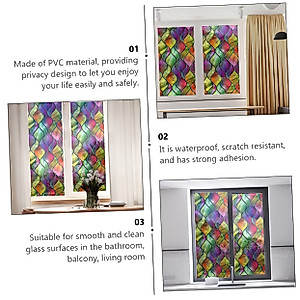 BESPORTBLE 1pc Cellophane Frosted Window Film for Glass Stained Glass Window Film Mirror Stickers 3D Privacy Window Sticker Static Window Decal Window Film Stained Glass Static Window Cling