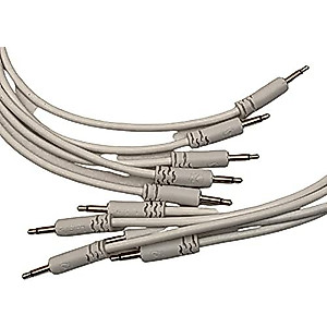 Starving Students Music Supplies Luigi's Modular Supply Spaghetti Eurorack Patch Cables - Package of 5 White Cables, 36" (90 cm)