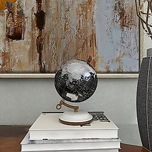 Deco 79 Modern Plastic Globe, 5" x 5" x 7", Black