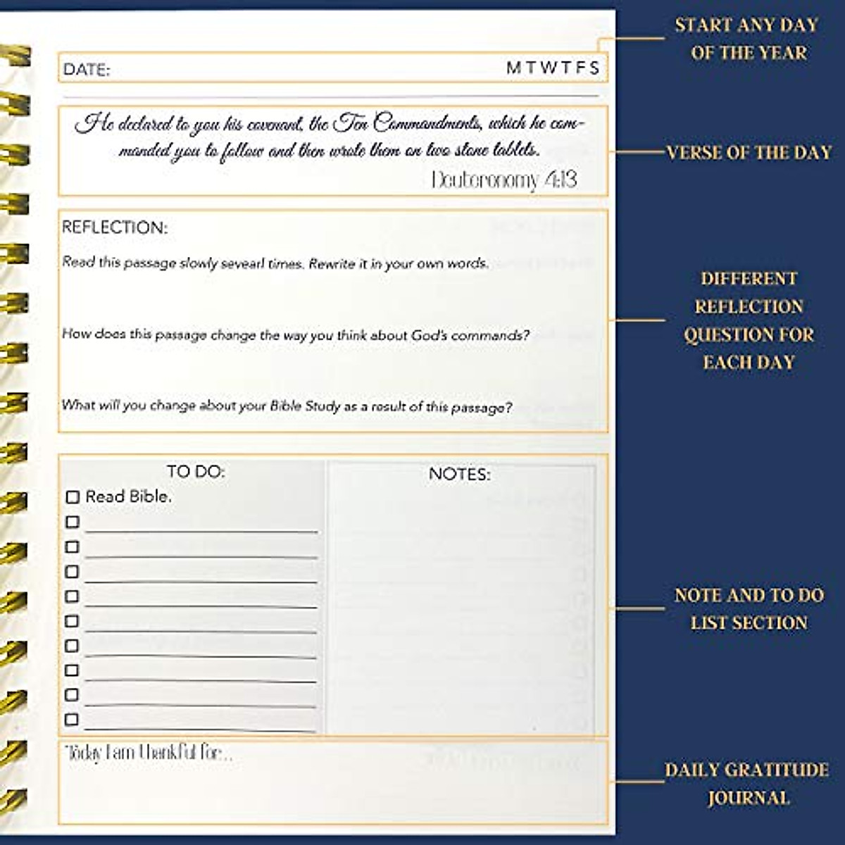 Mr. Pen- Christian Planner, 365 Pages, Daily Bible Journal, Prayer Journal, Bible Study Journal, Devotional Journal, Religious Gifts, Write the Word Journal, Christian Gift