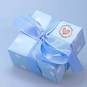 Timnod 500 Pieces Clear Bronzing Envelope Seal Stickers, Elegant Heart Wedding Stickers, 1.4 Inch Round Sealing Sticker for Wedding Invitations/Greeting Cards/Party Favors, Self-Adhesive (Rose Gold)