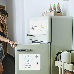 Magnetic Whiteboard for Fridge, 7.87 * 11.8 INCH (2 PCS), Dry Erase Board, Easy to Write, Notepad for Office, Home, Kitchen, School