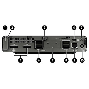 HP EliteDesk 705 G4 Mini Desktop Computer, AMD Quad-Core Ryzen 5 Pro 2400GE 3.2GHz, 8GB RAM, 256GB SSD, Windows 10 Pro (Renewed)