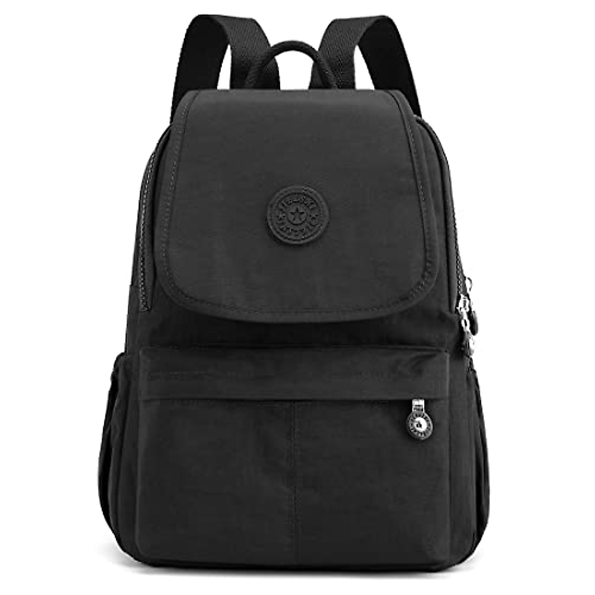 Collsants Women Small Backpack Purse Nylon Mini Backpack for Teen Girls Casual Fashion Daypack(Black)