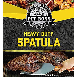 PIT BOSS 67288 Cut Stainless Steel with Rosewood Handle Large Grill Spatula