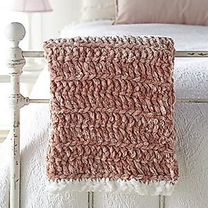 Crafted By Catherine Luxe Velvet Solid Yarn - 2 Pack (98 Yards Each Skein), Black, Gauge 6 Super Bulky