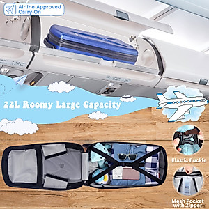 MRPLUM Scooter Luggage Detachable Ride On Suitcase Scooter for Kids Age 4-15,Carry-On Luggage Airline Approved,Multifunctional Travel Trolley Kids Scooter Suitcase Blue