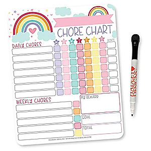 Rainbow Kids Chore Chart Magnetic, Reward Chart for Kids, Good Behavior Chart for Kids at Home, My Responsibility Chart for Kids, Magnetic Reward Chart for Kids Behavior, Chore Chart for One Child