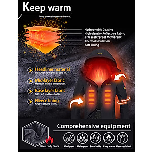 GEMYSE Women's Mountain Waterproof Ski Snow Jacket Winter Windproof Rain Coat Outdoor Hiking Windbreaker(Black 8301,X-Large)