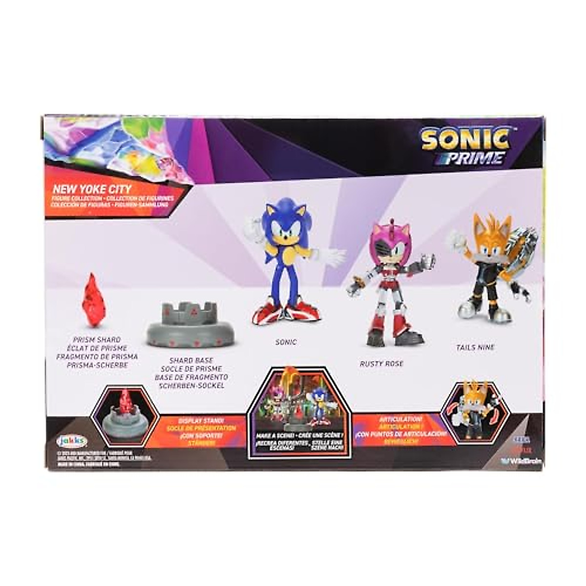 Sonic Prime 2.5" Figure Multipack with Sonic, Tails Nine & The Prism Shard with display base!