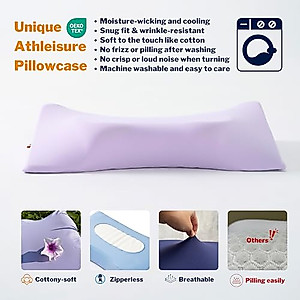 SLEEPY TOAST Neck Pillow for Sleeping fits Shoulder Perfectly, Side Sleeper Pillow with Armrest Area, Memory Foam Pillows for Neck and Shoulder Pain Relief, Cooling Pillow Cases (Purple)
