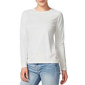 BALEAF Women's UPF 50+ Sun Shirts Long Sleeve UV Protection Rash Guard Lightweight Quick Dry SPF Hiking Tops Outdoor Clothing White Size L