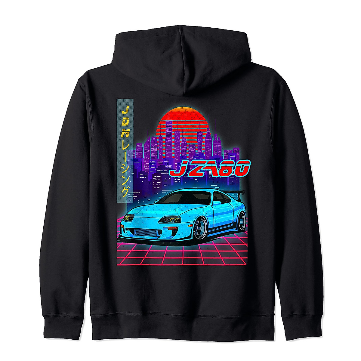 JDM Japanese Automotive Retro Tuner Car Zip Hoodie