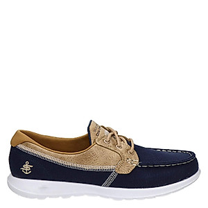 Skechers Performance Women's Go Walk Lite-15430 Wide Boat Shoe,navy,11 W US