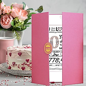 Vlipoeasn Happy 30th Birthday Guest Book Alternative Signature Congrats Certificate, Rose Gold 30th Birthday Decorations for Women, 30th Birthday Party Supplies, 30 Years Old Birthday Gifts for Her