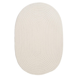 Boca Raton Polypropylene Braided Rug 4x6 White