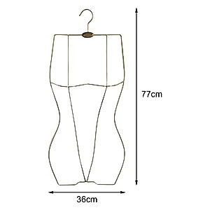 MagiDeal Bikini Swimsuit Hanger Rack Metal Wire Body Shape Women Dress Lingerie Display Hanger Sleepwear Garments Holder Organizer for Store Cloakroom Home Wardrobe, 77cmx36cm, Golden