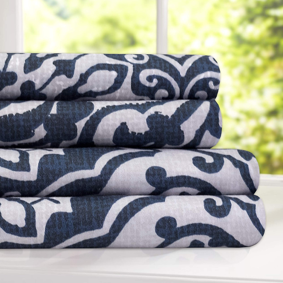 Queen Size Bed Sheets - Breathable Luxury Sheets with Full Elastic & Secure Corner Straps Built In - 1800 Supreme Collection Extra Soft Deep Pocket Bedding Set, Sheet Set, Queen, Oasis