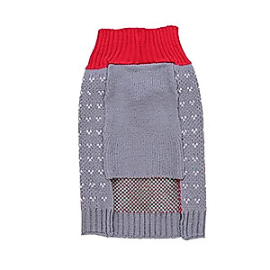 Ornaous Cute Dog Cat Ugly Christmas Sweater, Pet Xmas Elf Knitted Sweater Warm Clothes for Holiday （XXL Size）