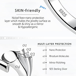 Sterling Silver Necklace Extenders for Women Necklace Extender Silver Chain Extension Bracelet Extender Sterling Silver Chain Extenders for Necklaces 3 Piece Set（1, 2, 3 inch）