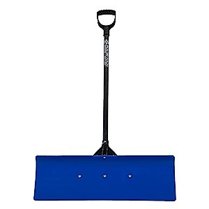 EarthWay Polar Tech 91048 48" Professional Snow Pusher with Fiberglass Shaft, Snow Shovel for driveways, Snow Pusher for Tall People, D-Shaped Handle, and Quick Assembly