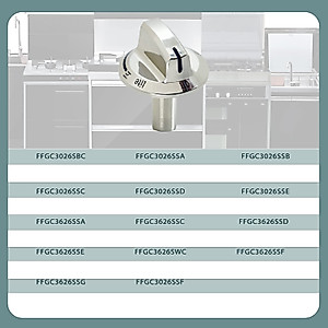 Upgraded 5304525746 Burner Knob Replacement 5304504839 Knob Compatible with Frigidaire Gas Stove Knobs Burner Knob FFGC3026SSB FFGC3026SSC FFGC3026SSE FFGC3626SSE Frigidaire Knobs 2-year QA