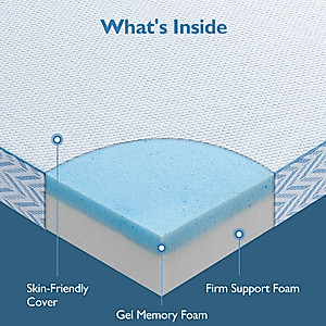 BedStory Firm Mattress Topper Queen - 3 Inch Firm Memory Foam Mattress Topper - High Density Bed Toppers for Back Pain