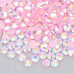 2mm 3mm 4mm 5mm Transparent Light Purple AB Rhinestone Flat Back Resin Crystal Stones Non Hot Fix Jelly Strass
