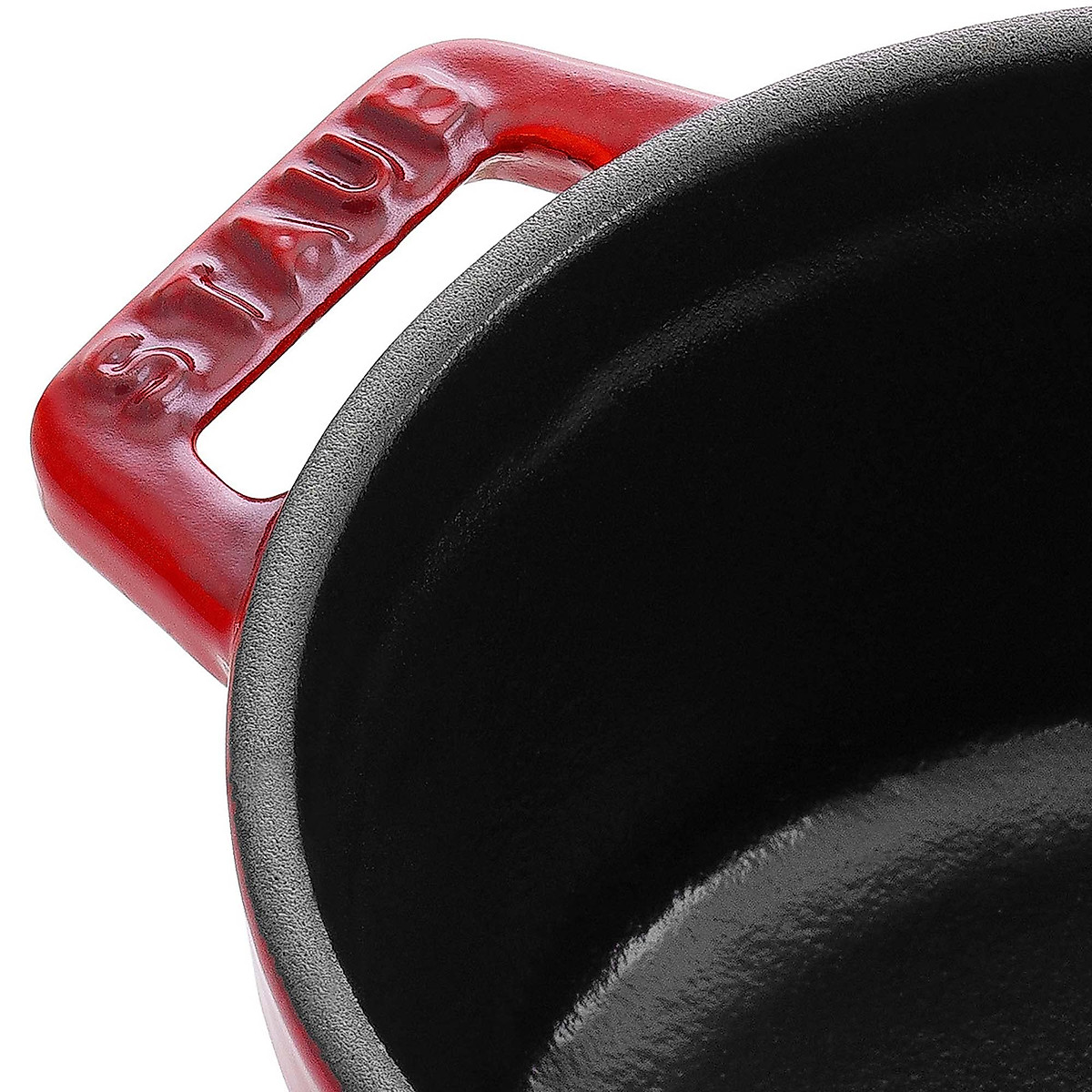 Staub Cast Iron 0.25-qt Mini Round Cocotte - Cherry, Made in France