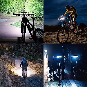Suruid Super Bright LED Bike Light, USB Rechargeable Bicycle Headlight-5 Modes, Waterproof Bike Headlight, Waterproof Bike Headlight,Daytime Running Light,MTB Off-Road Cycling Commuting 1