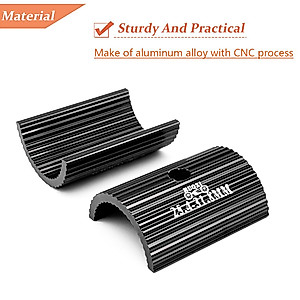 Saipe 1Pair Bike Handlebar Shim Bicycle Handlebar Stem Shim Handle Bar Adapter Reducer Aluminum Alloy Clamp Spacer Conversion Shims 25.4 to 31.8 MM Cycling Parts Components