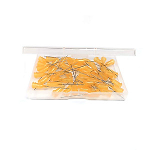 23 Ga 1 Inch Blunt Tip Dispensing Needle with Luer Lock, Precision Applicator (Orange,50 PCS)