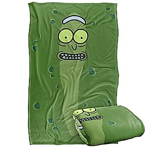 Rick and Morty Pickle Rick Silky Touch Super Soft Throw Blanket 36" x 58",Multi
