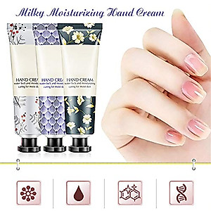 BONNIESTORE 8 Pack Plant Fragrance Hand Cream, Moisturizing Hand Care Cream Travel Gift Set With Natural Aloe And Vitamin E For Men And Women-30ml
