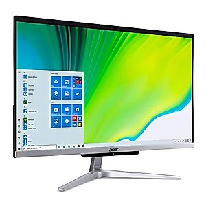 Acer Aspire C24-963-UA91 AIO Desktop, 23.8" Full HD Display, 10th Gen Intel Core i3-1005G1, 8GB DDR4, 512GB NVMe M.2 SSD, 802.11ac Wi-Fi 5, Wireless Keyboard and Mouse, Windows 10 Home