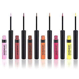 COOSA 12 Colors Matte Colorful Liquid Eyeliner Set, High Pigmented Color Eyeliner Lasting Waterproof Professional Bright-colored Eyeliner Pen Set -Smudgeproof Makeup Eyeliner Pen