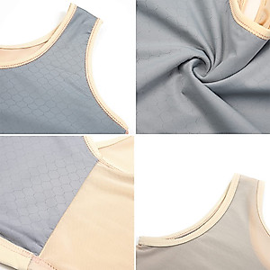 JARAZIN Chest Binder for Transgender Women Tomboy FTM Breast Binder Bra Pullover Tank Top (XX-Large, Nude)