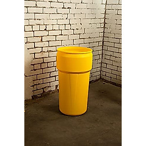 Eagle 20 Gallon Lab Pack Barrel Drum, Plastic Lever-Lock, Yellow, 1623