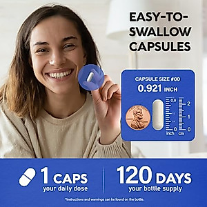 Magnesium Glycinate 500 mg - Chelated Supplement - 98% High Absorption - Support for Sleep, Muscle & Heart Health - Made in USA, Lab Tested & Non-GMO - 120 Capsules