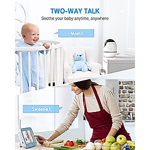 iDOO Baby Monitor, Baby Monitor with Camera and Audio 720P, Baby Monitor no WiFi with Night Vision, 5" HD Display, Remote Pan-Tilt-Zoom, 900 ft Long Range, Two-Way Talk, Room Temperature, Lullabies