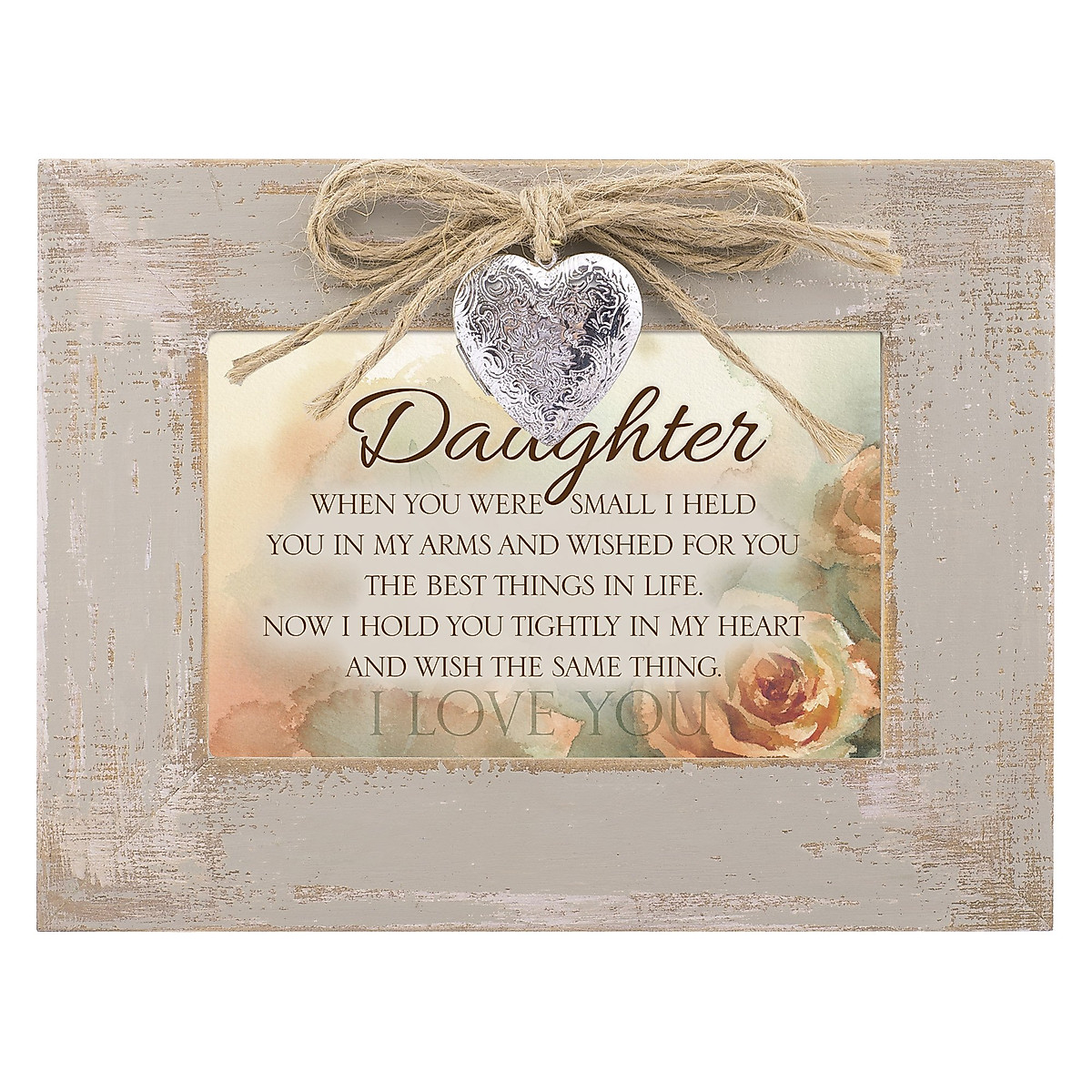 Cottage Garden Daughter Best Things in Life Taupe Wood Locket Music Box Plays You are My Sunshine