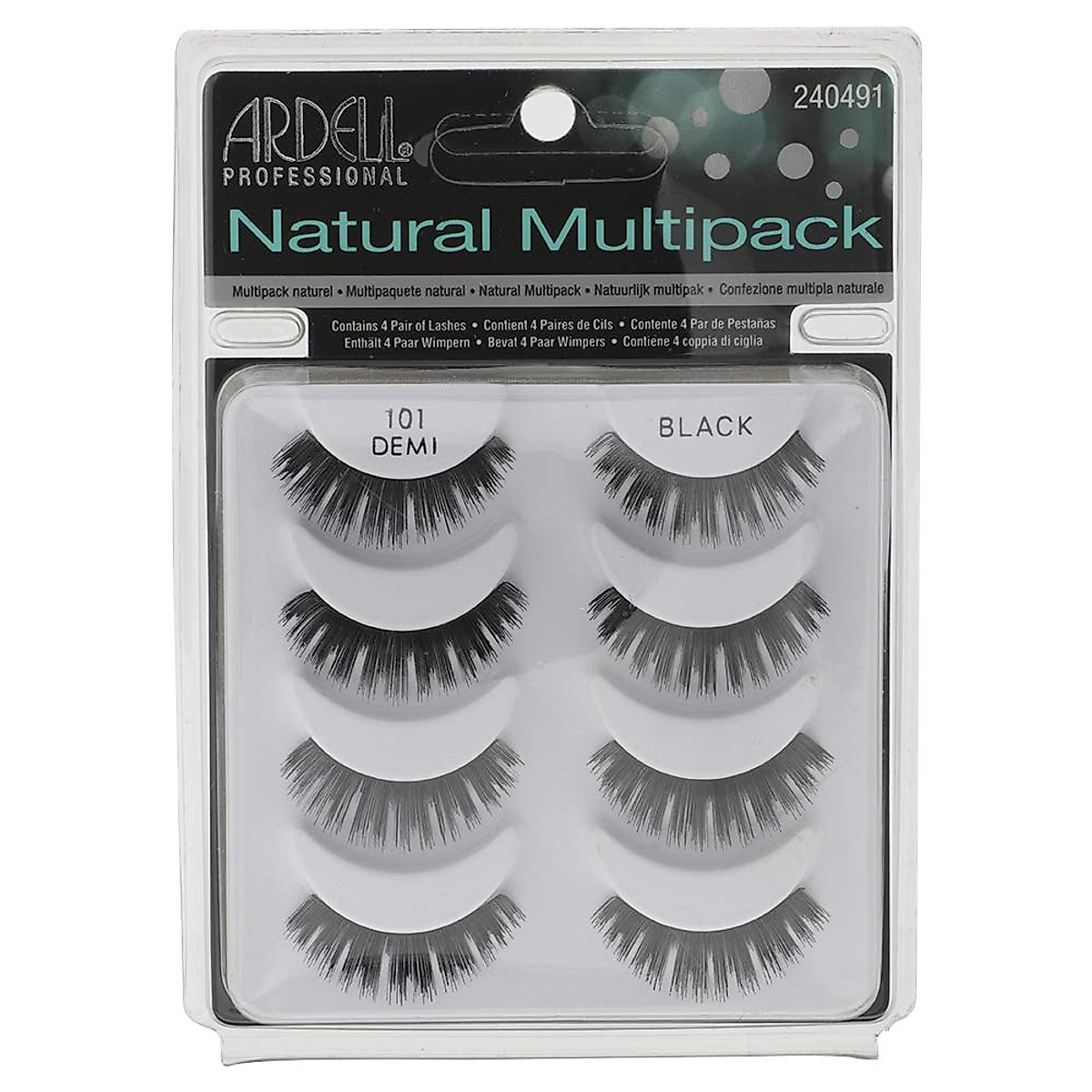 Ardell Natural Multipack Lashes #101 Black, 4 Pairs x 1 Pack