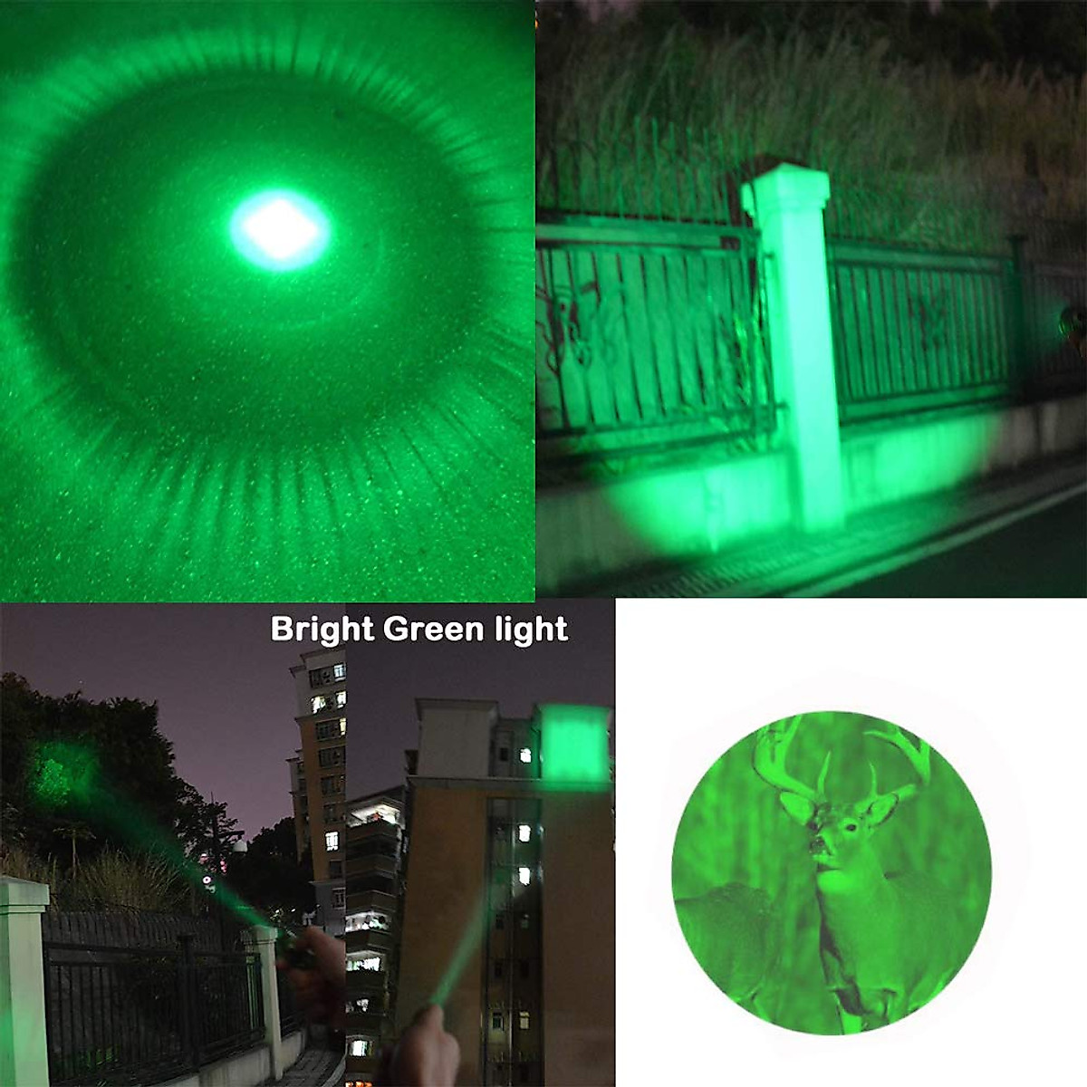 WAYLLSHINE (Pack of 5 Multicolored 3-Mode Flashlight: Red Light Flashlight, Green Light Flashlight, Blue Light Flashlight, 395 UV Light Flashlight, White LED Light Flashlight